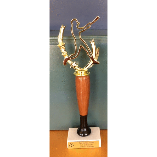Real Wooden Bat Trophy - The Awards Shop